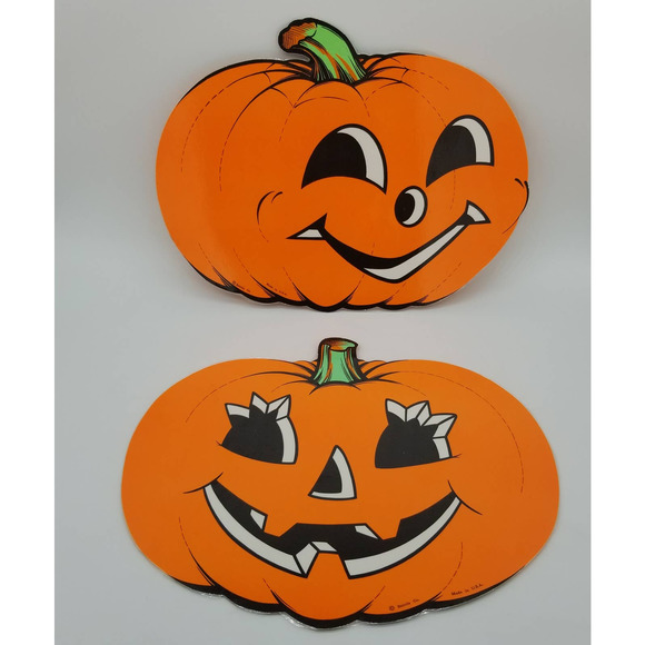 Beistle | Holiday | Vintage Halloween Beistle Paper Pumpkins Epherma ...